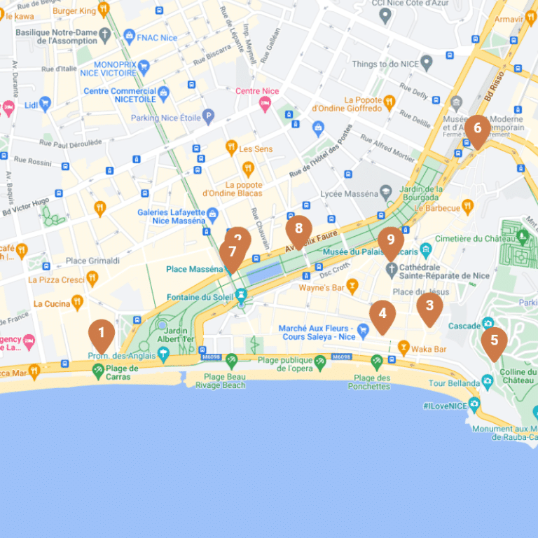 Visiter Nice en 1 jour - Itinéraire complet à pied